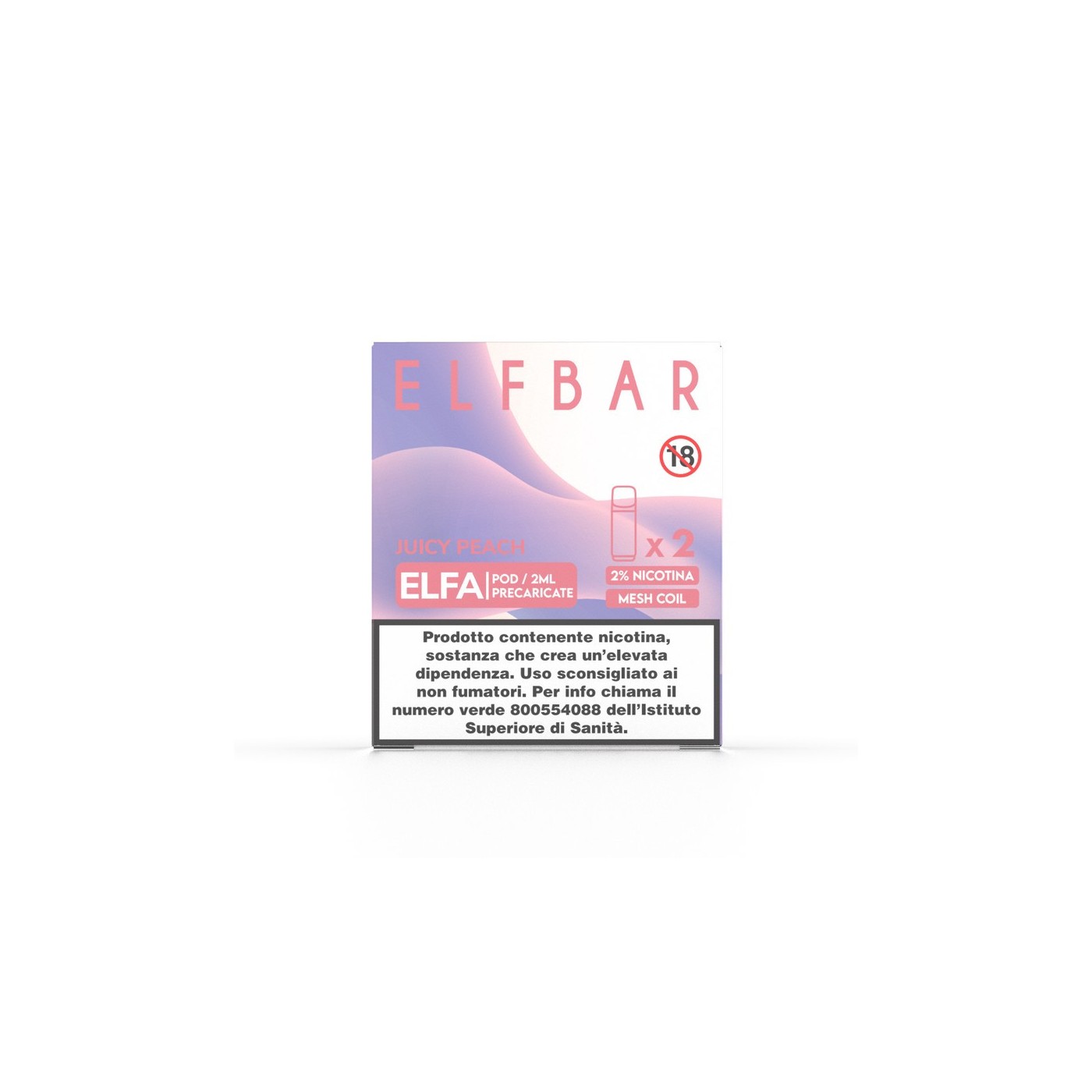 ELFBAR ELFA 2ML PREFILLED POD JUICY PEACH (2 PEZZI) - 20 MG/ML